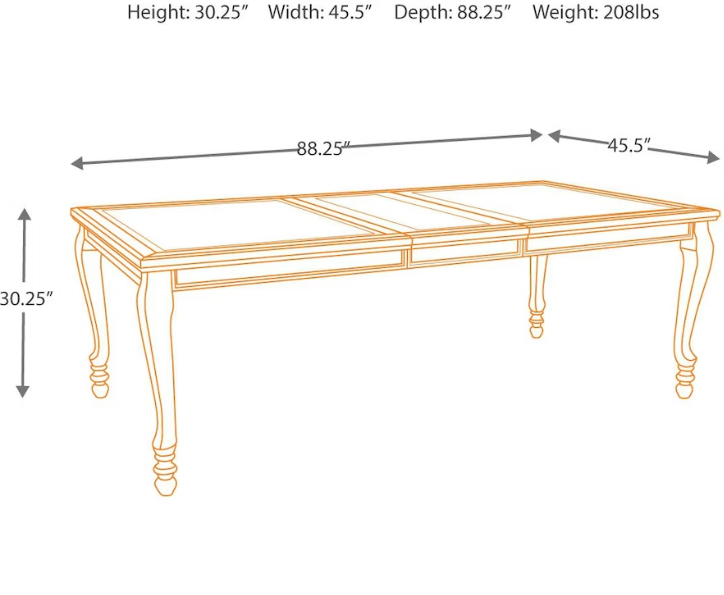 Coralayne RECT Dining Room EXT Table – Ashley Homestore Furniture - India